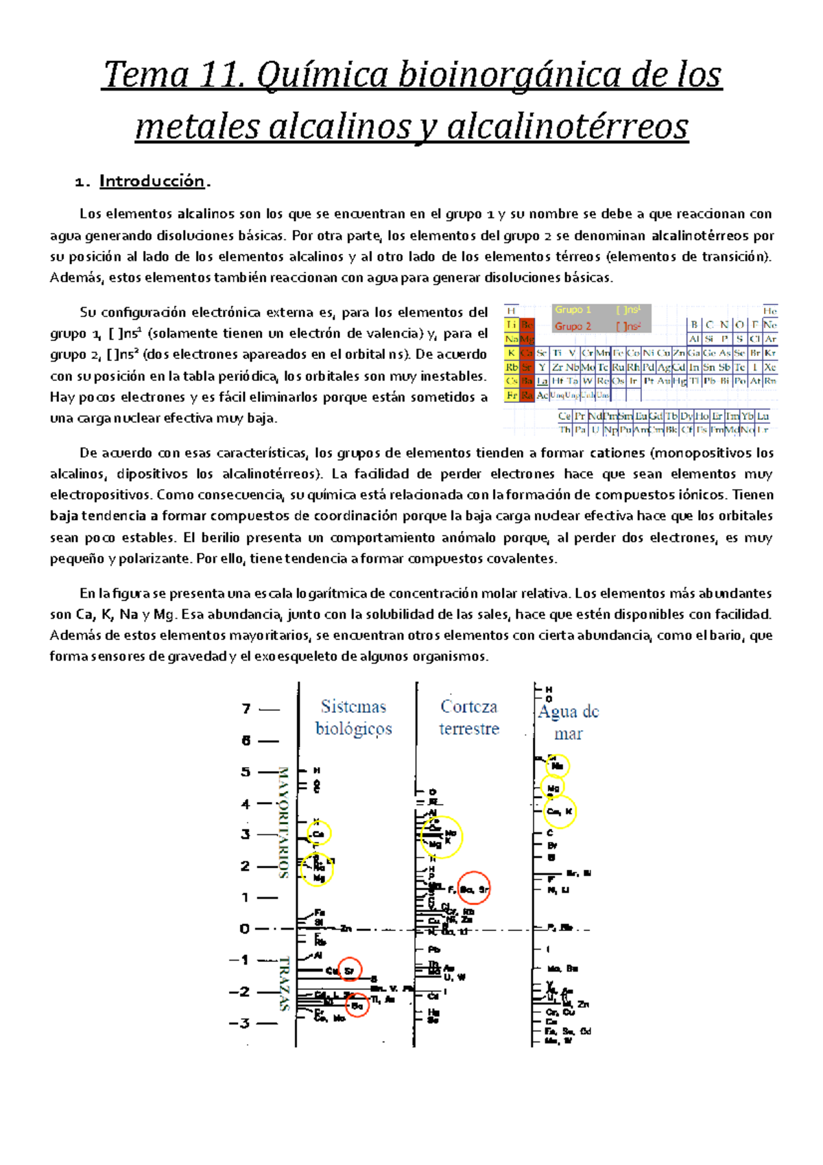 Tema 3. Alcalinos y alcalinoterreos - Tema 11. Química bioinorgánica de ...