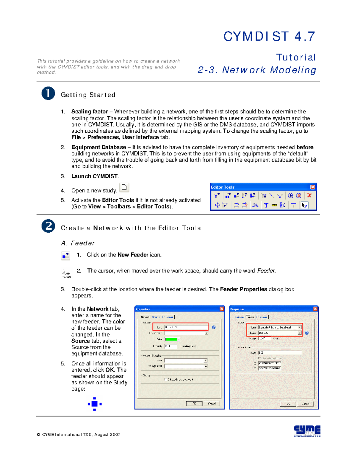 02-3 Network Modeling - Tutorial de CYMDIST 4.7 - CYMDIST 4 This ...