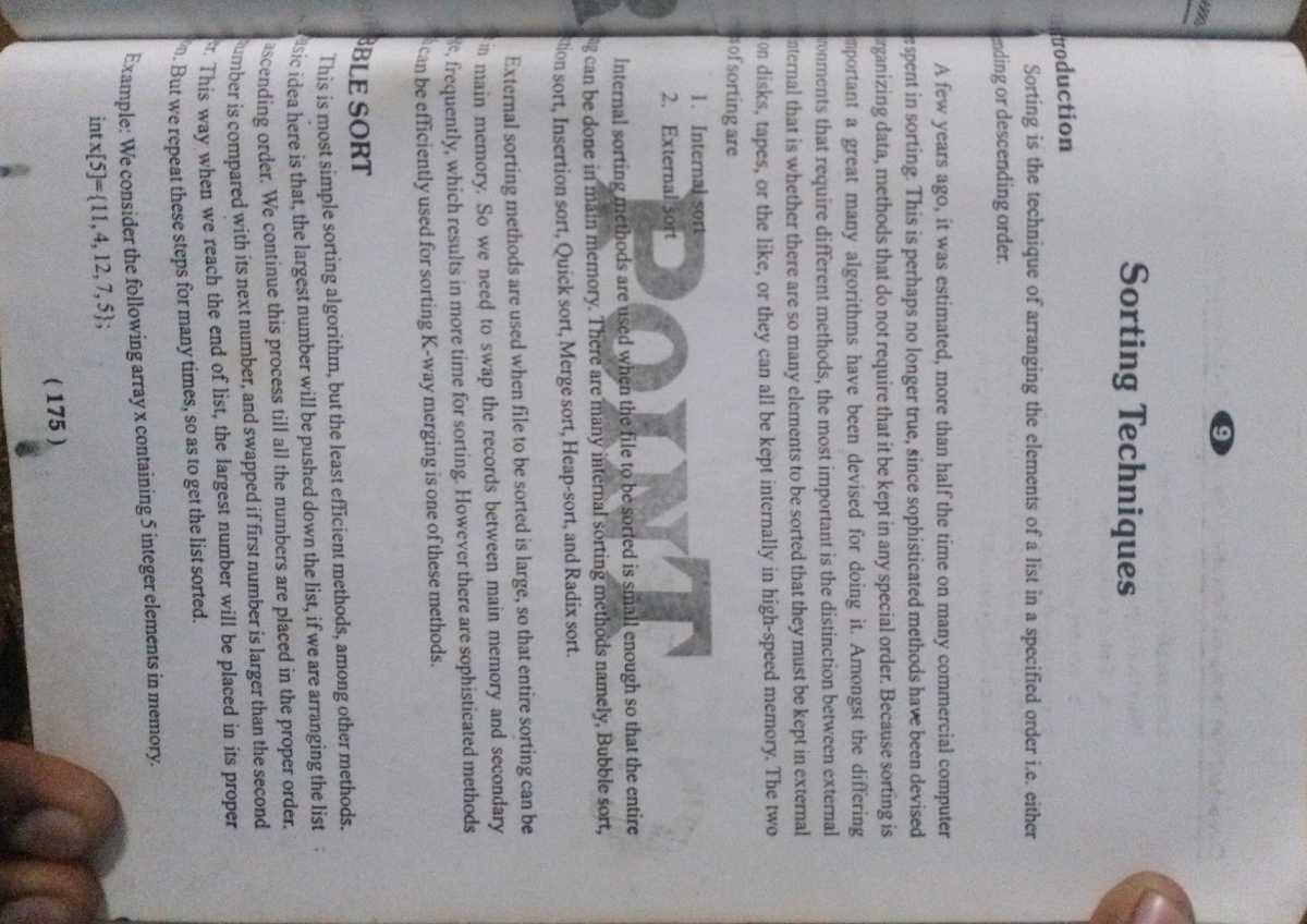 data structure (sorting) - Bachelor of Computer Applications - Studocu