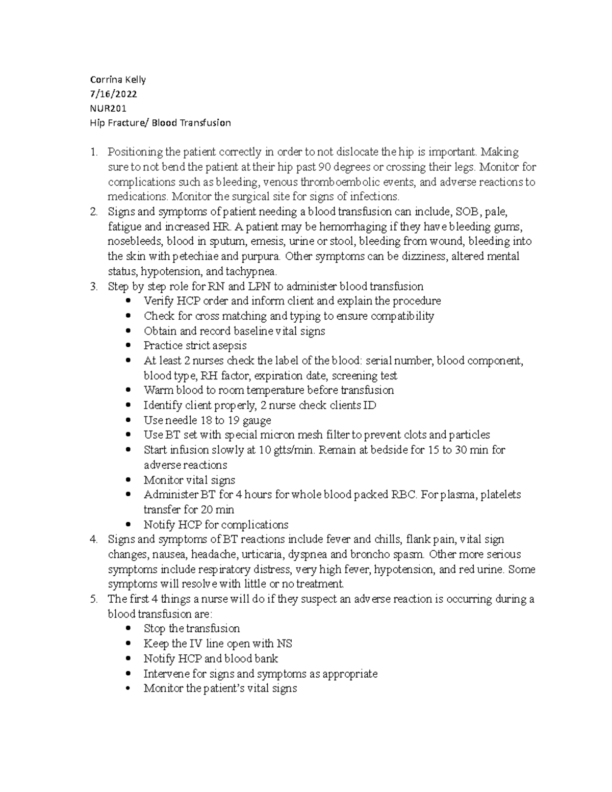 Nur209 hipbt ckelly - virtual sims hip replacement - Corrina Kelly 7/16 ...