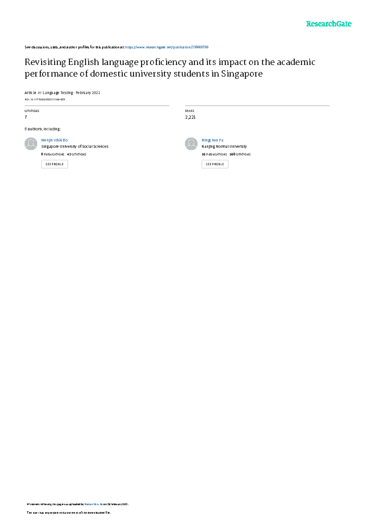 Language Testing-Revisiting - Studocu