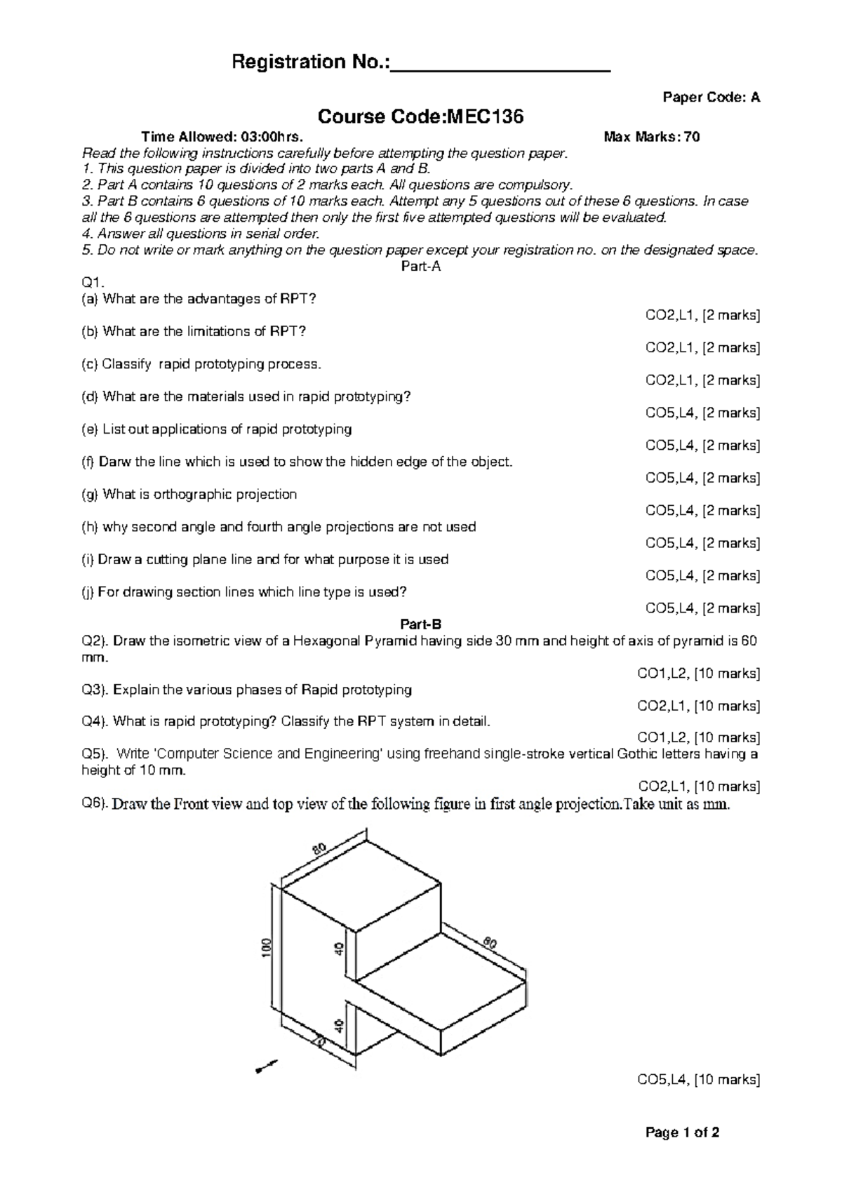 MEC136 ETE notes - Registration No.:____________________ Page 1 of 2 ...