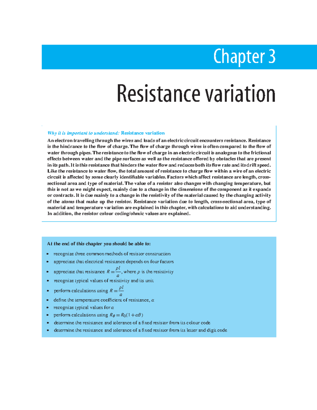 Electrical circuit p3 - Chapter 3 Resistance variation Why it is ...