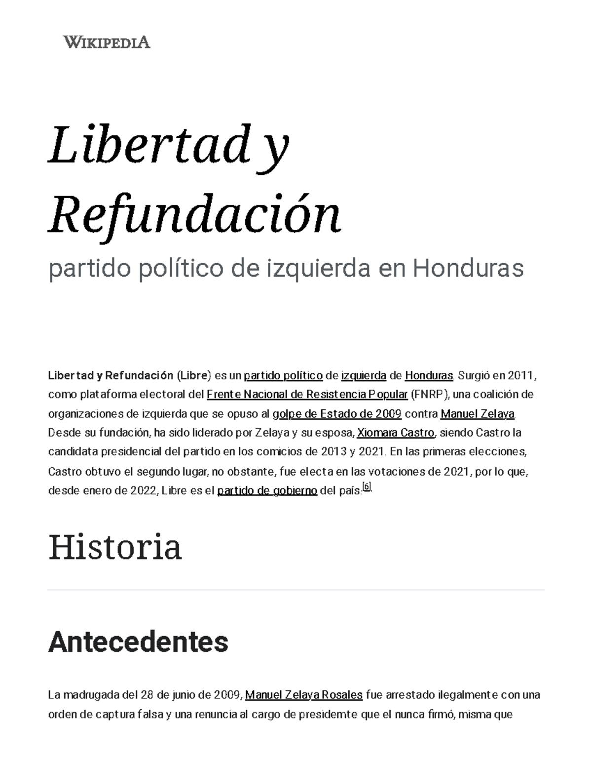 Libertad y Refundación - Wikipedia, la enciclopedia libre - Libertad y ...