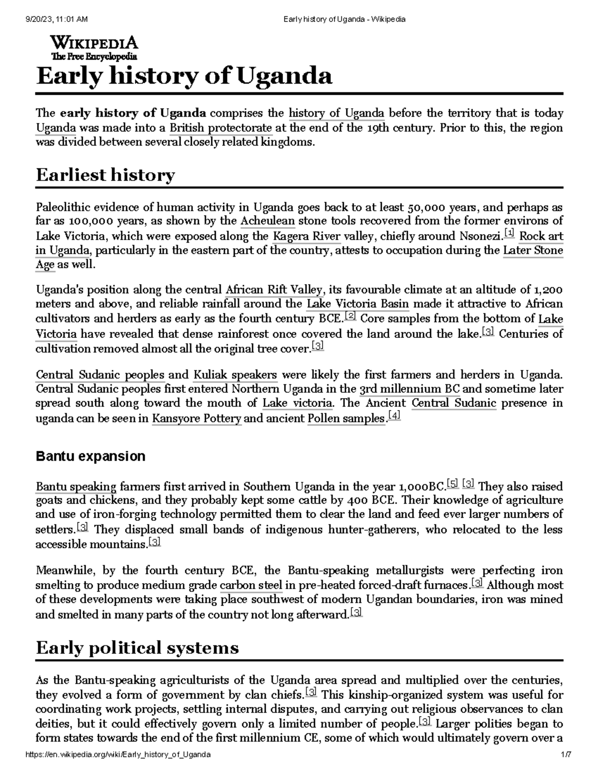 Early history of Uganda - Prior to this, the region was divided between several closely related ...