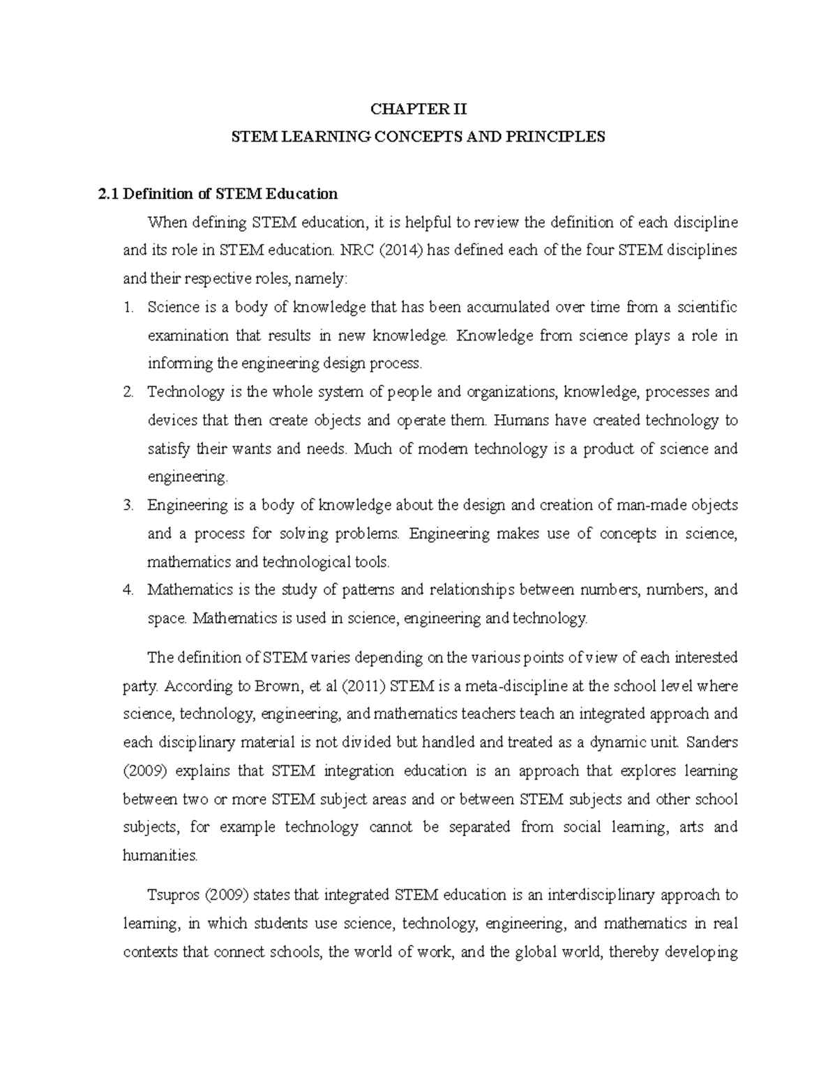 Chapter II Consept AND Priciple OF STEM Learnig - CHAPTER II STEM ...