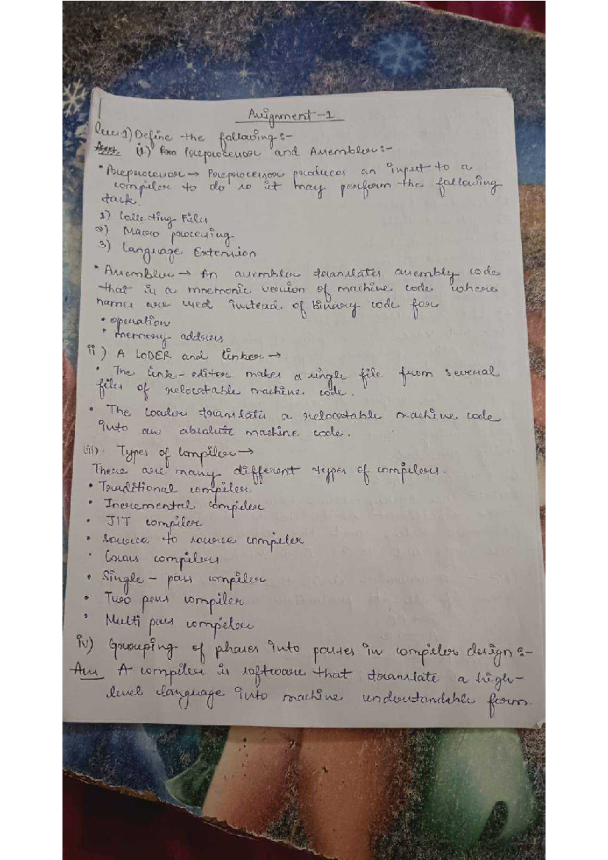 Compiler design ass - B.tech - Studocu