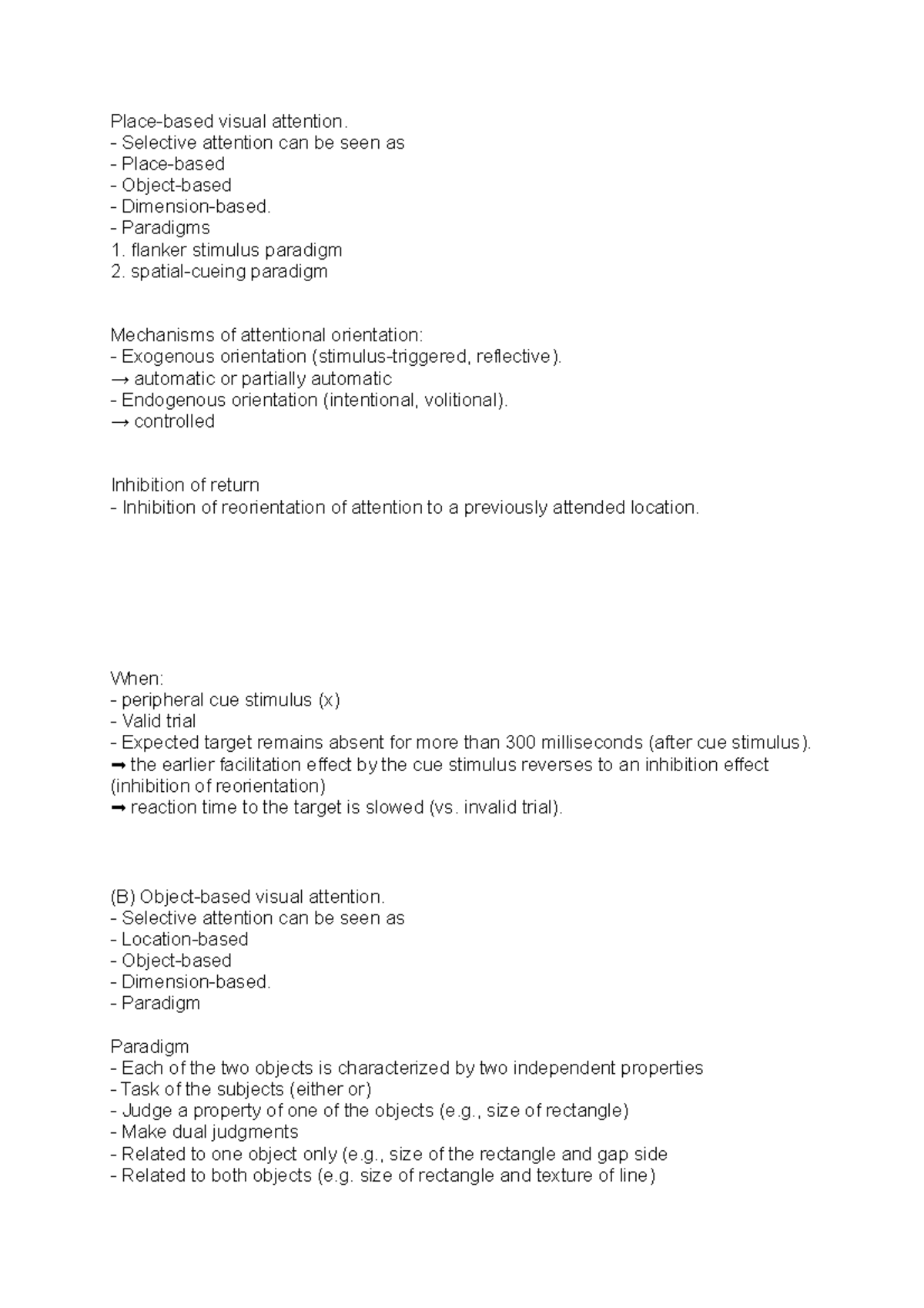 Place - Cognitive Psychology - Place-based visual attention. Selective ...