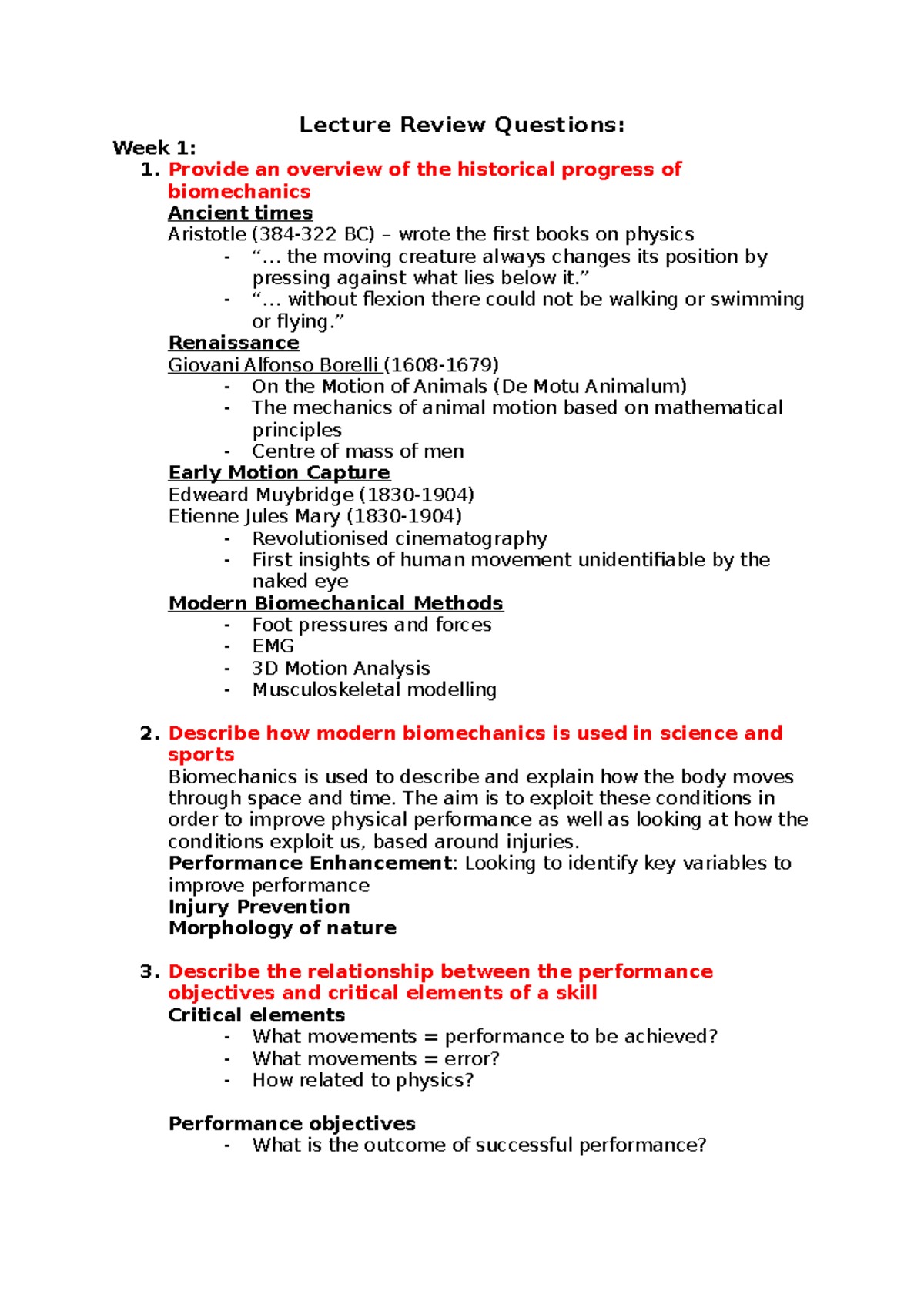HLTH3401 - Lecture Review Questions - Lecture Review Questions: Week 1: ...
