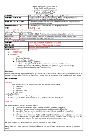 Reading and Writing Skills - Quarter 3 SLK 1 - MELC: Compare and ...