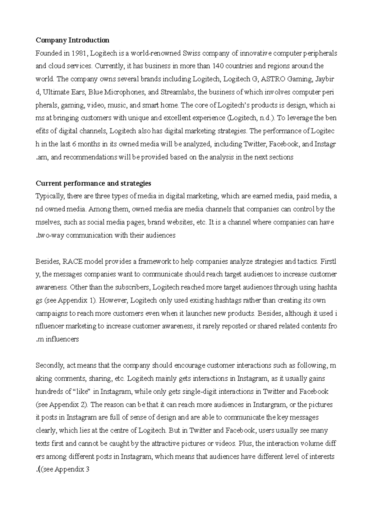 Digital mkt - Assignment - Company Introduction Founded in 1981 ...