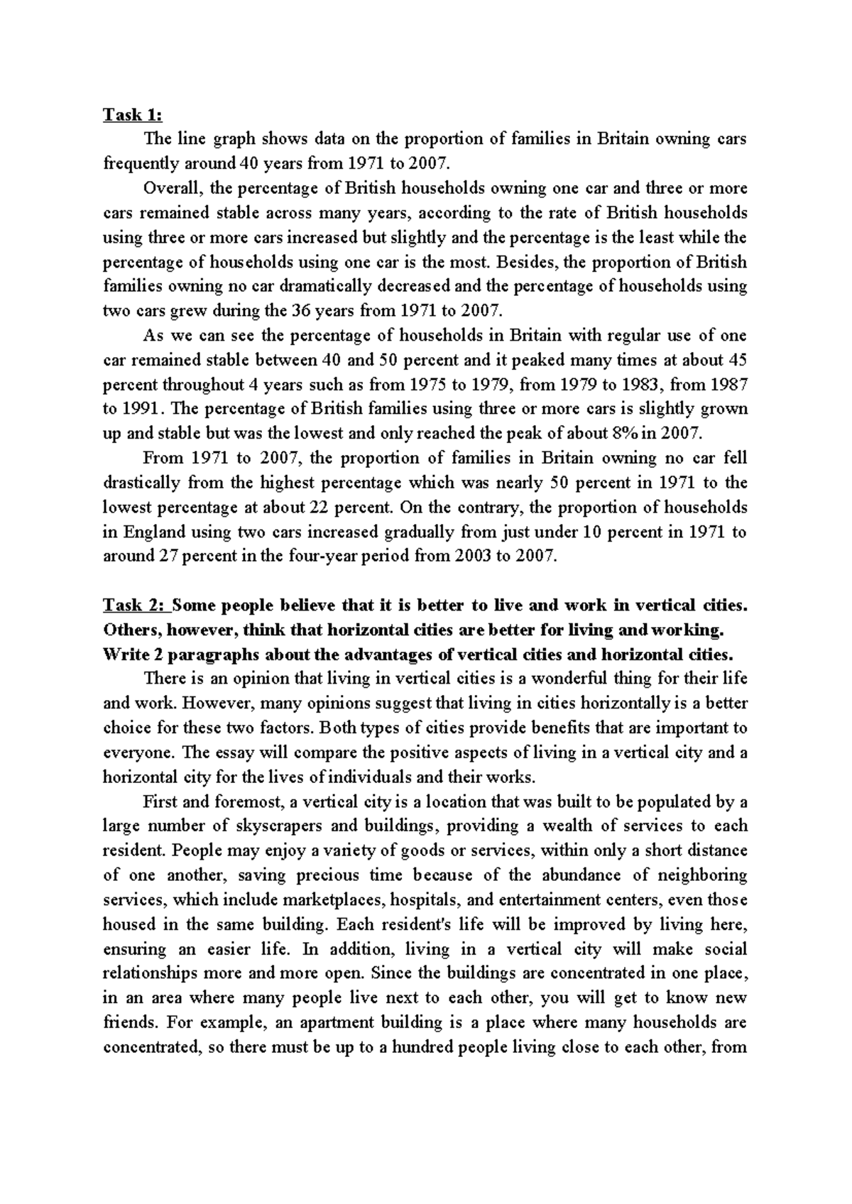 Unit 25 - Writing - Task 1: The line graph shows data on the proportion ...