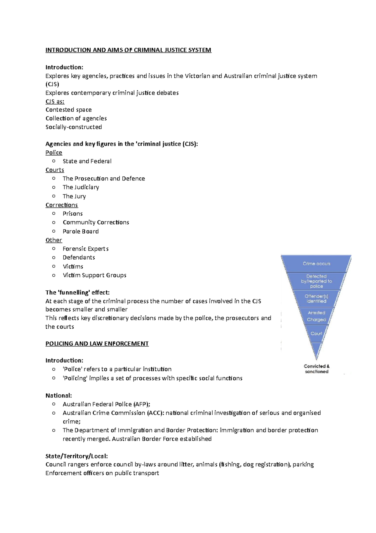 Exam Notes - Summary Introducing Crime and Criminal Justice ...