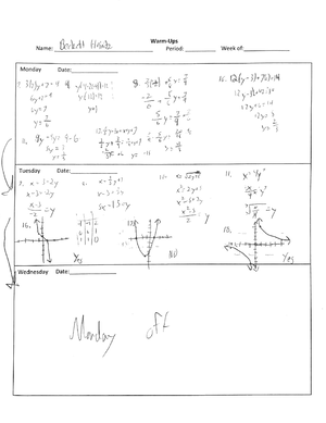 2023-02-27 13-20 - Algebra warmup - Studocu