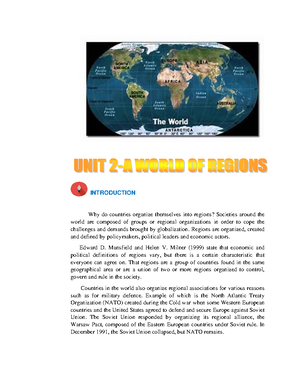 UNIT 3 Final Globalization 1 - INTRODUCTION This unit will discuss on ...