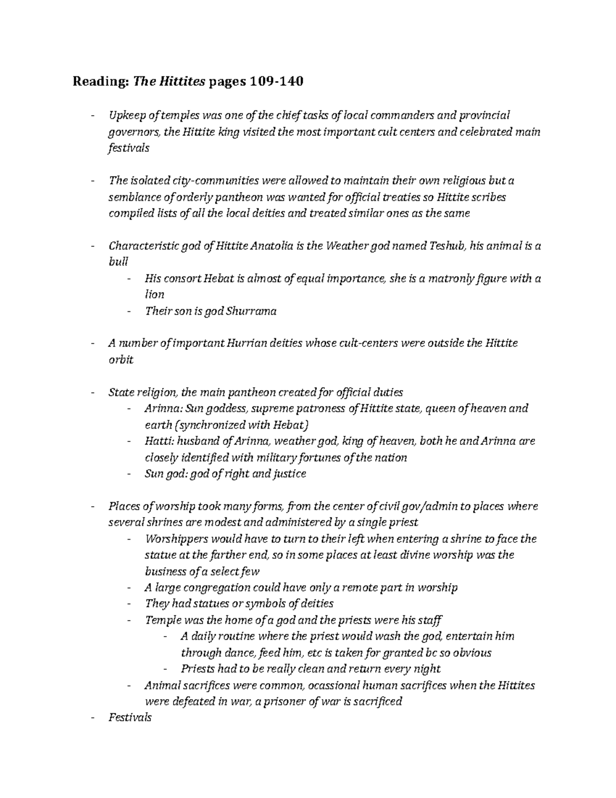 Class 3 Notes - The Hittites. Dr. Frame - Reading: The Hittites pages ...