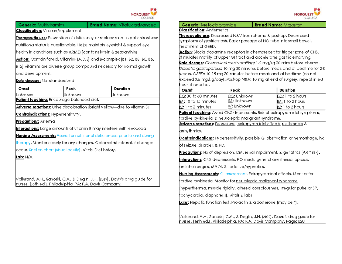Med cards starting with M PDF - Generic: Multivitamins Brand Name ...