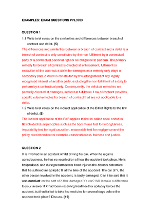 Delict notes 2021 law of delicts notes - PART 2 : GENERAL PRINCIPLES ...