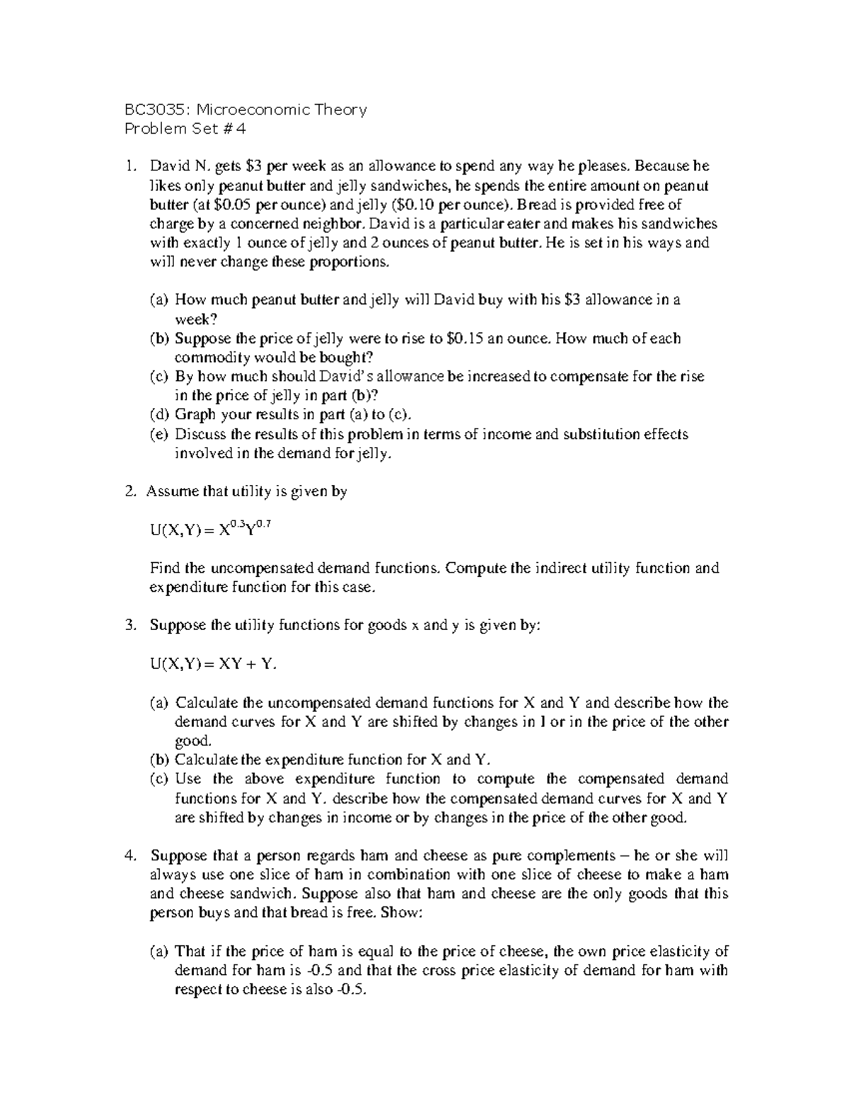 PS%234+-+Demand+Theory - BC3035: Microeconomic Theory Problem Set ...