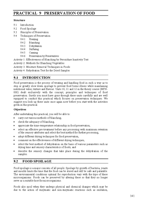 Practical-5 - Principles of Food Science - PRACTICAL 5 EVALUATION OF ...