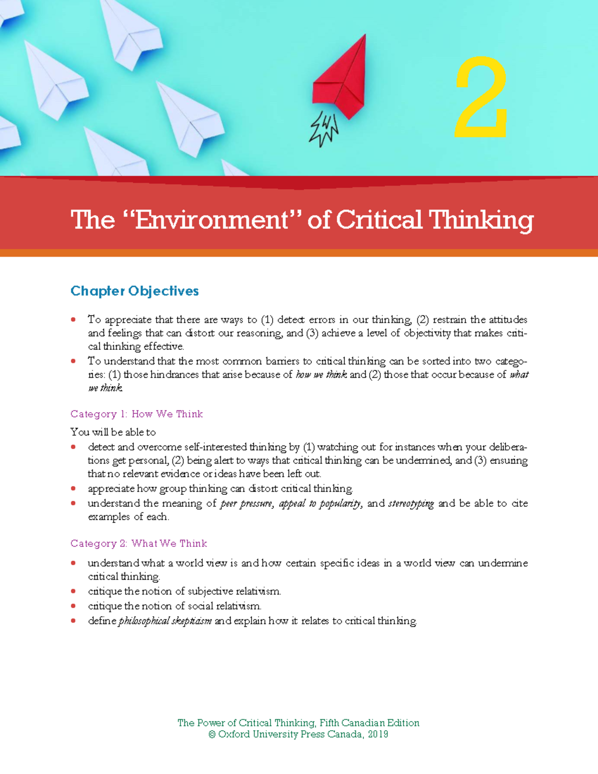 Mac Donald Vaughn SSG Chapter 2 - The Power of Critical Thinking, Fifth ...