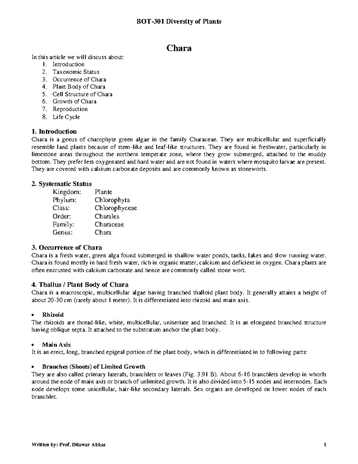 03-Chara - Diversity of plants - Chara In this article we will discuss ...