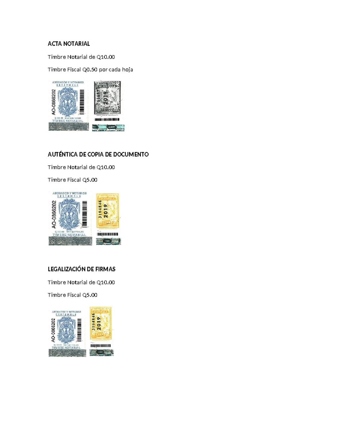 Timbres Notariales POR Actas Notariales - ACTA NOTARIAL Timbre Notarial ...