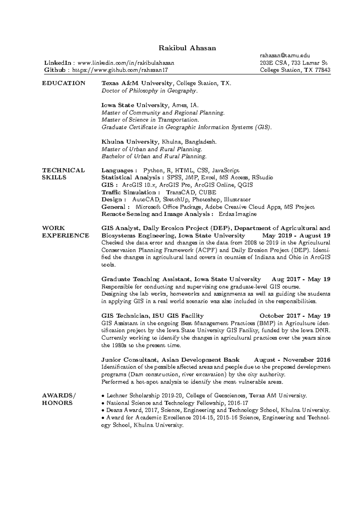 Ahasan Resume - Solution - Rakibul Ahasan LinkedIn : linkedin/in ...