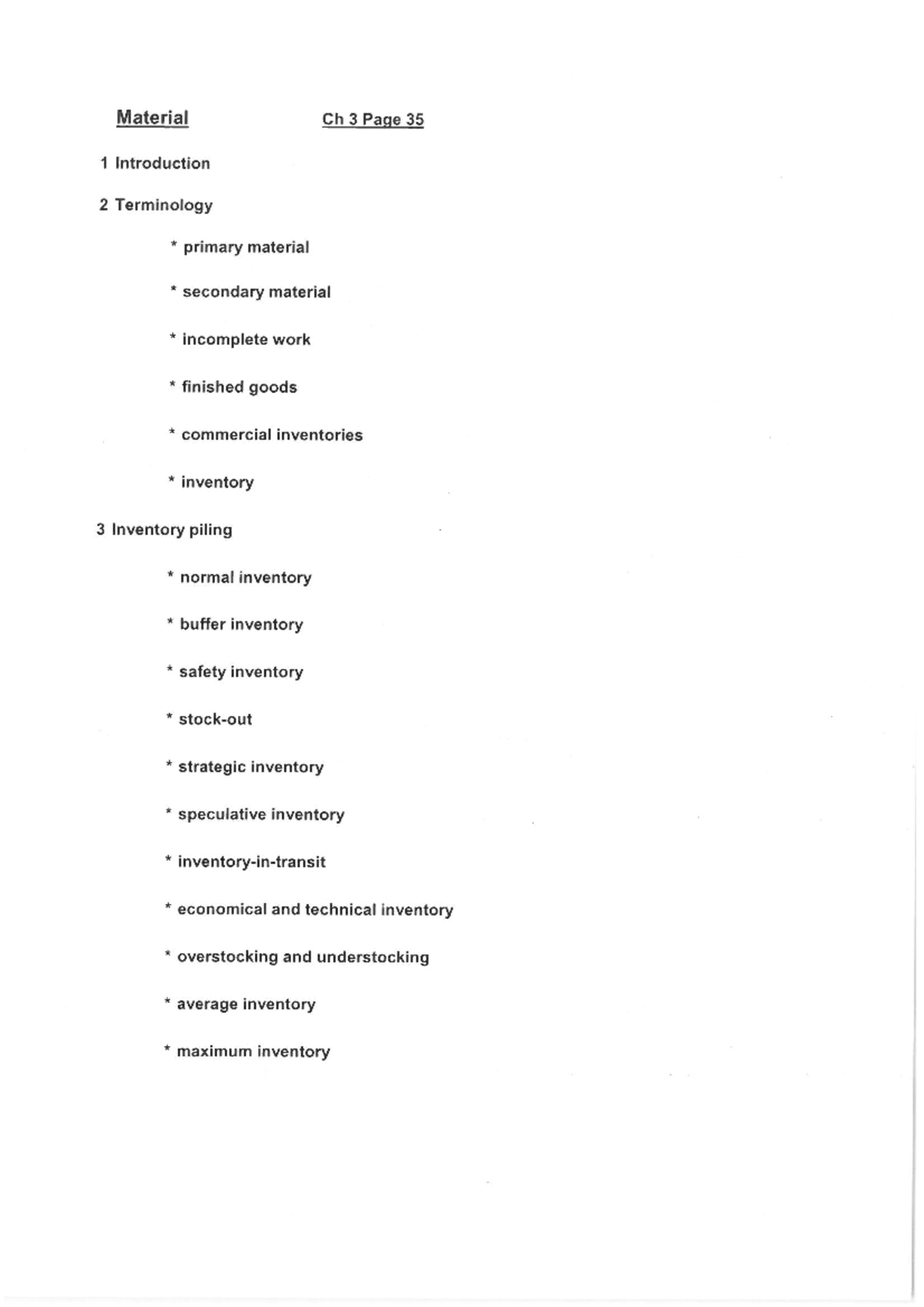 3.1 Material Summary Ch 3 P36 - Material Ch 3 Page 35 1 Introduction 2 ...
