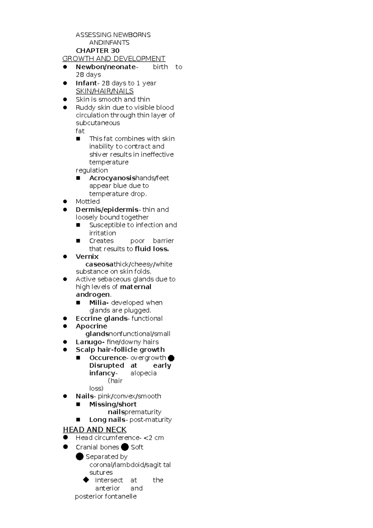 HA- Chapter 30 - HA- ASSESSING NEWBORNS AND INFANTS - ASSESSING ...