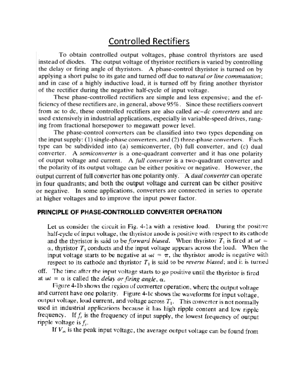 Unit 2 controlled rectifier - Engineering - Controlled Rectifiers - Studocu