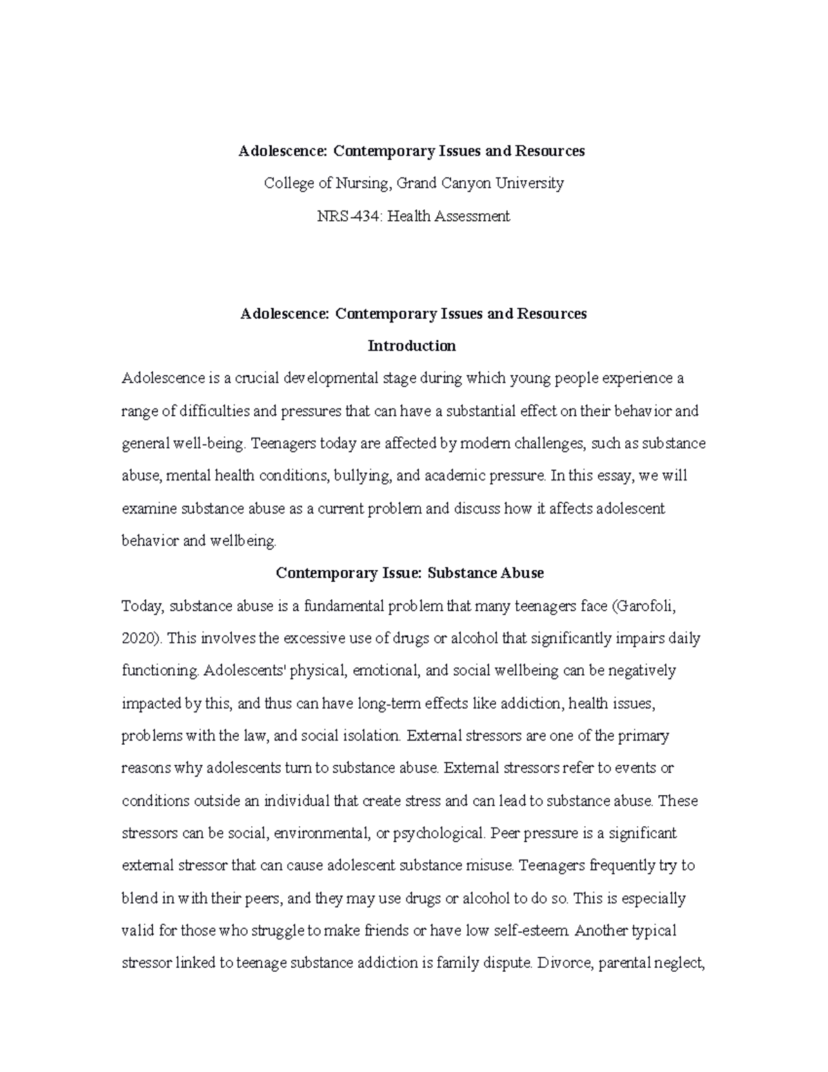Adolescence Contemporary Issues and Resources - Teenagers today are ...