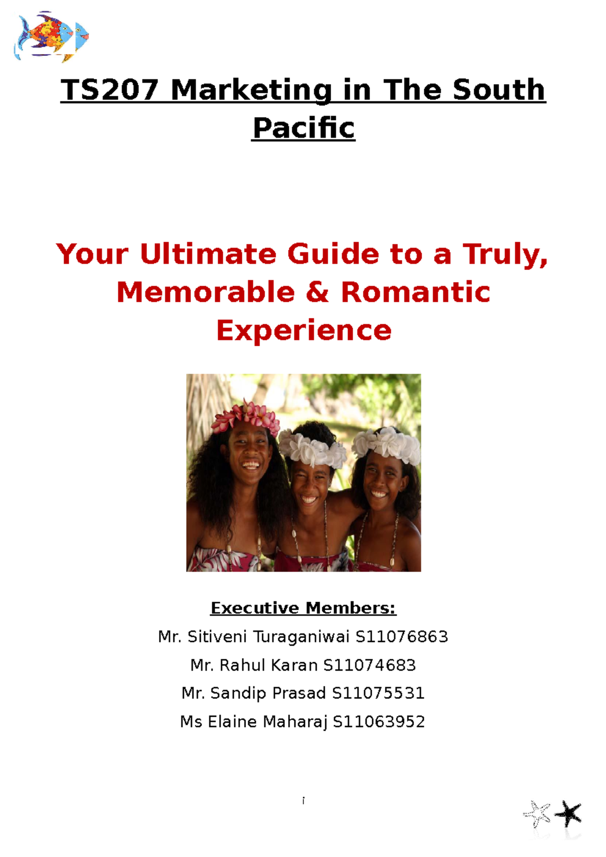 Marketing Plan Essay TS207 Marketing In The South Pacific Your