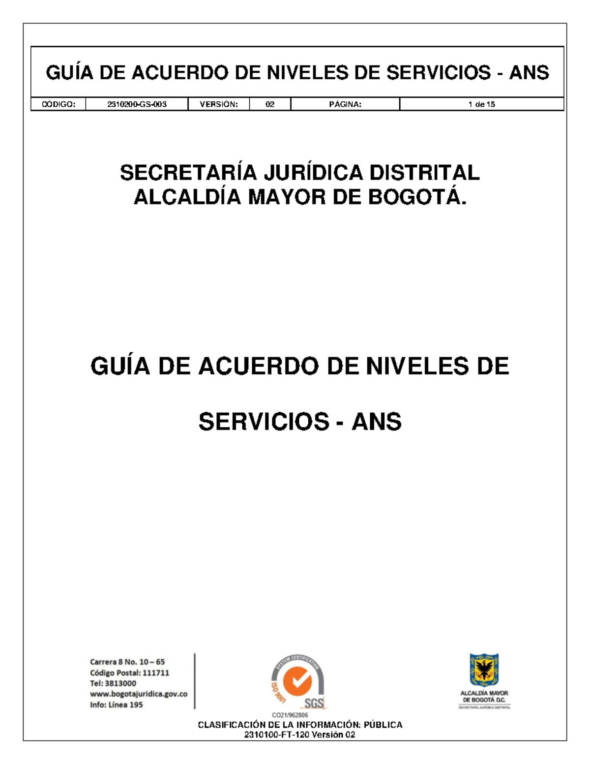2310200-GS-003 Acuerdo de Niveles de Servicios ANS V2 copia controlada ...