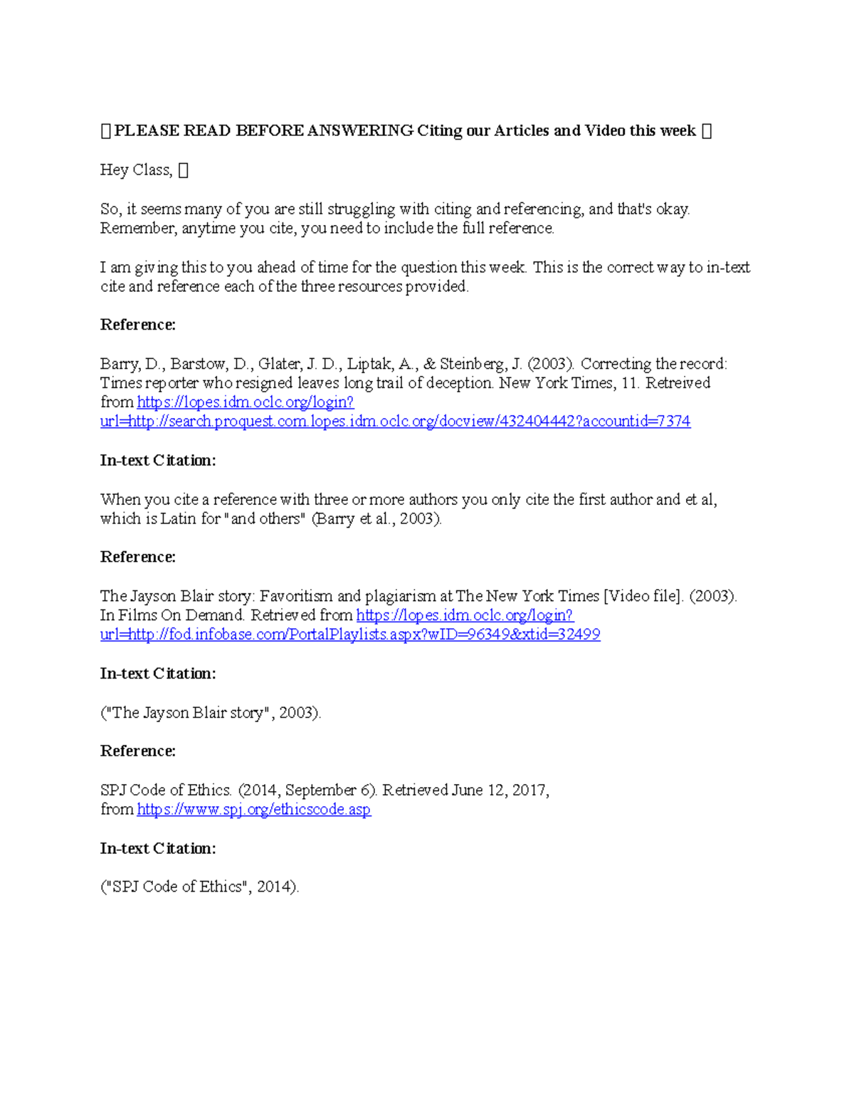 Citations guideline - 🐀 PLEASE READ BEFORE ANSWERING Citing our ...