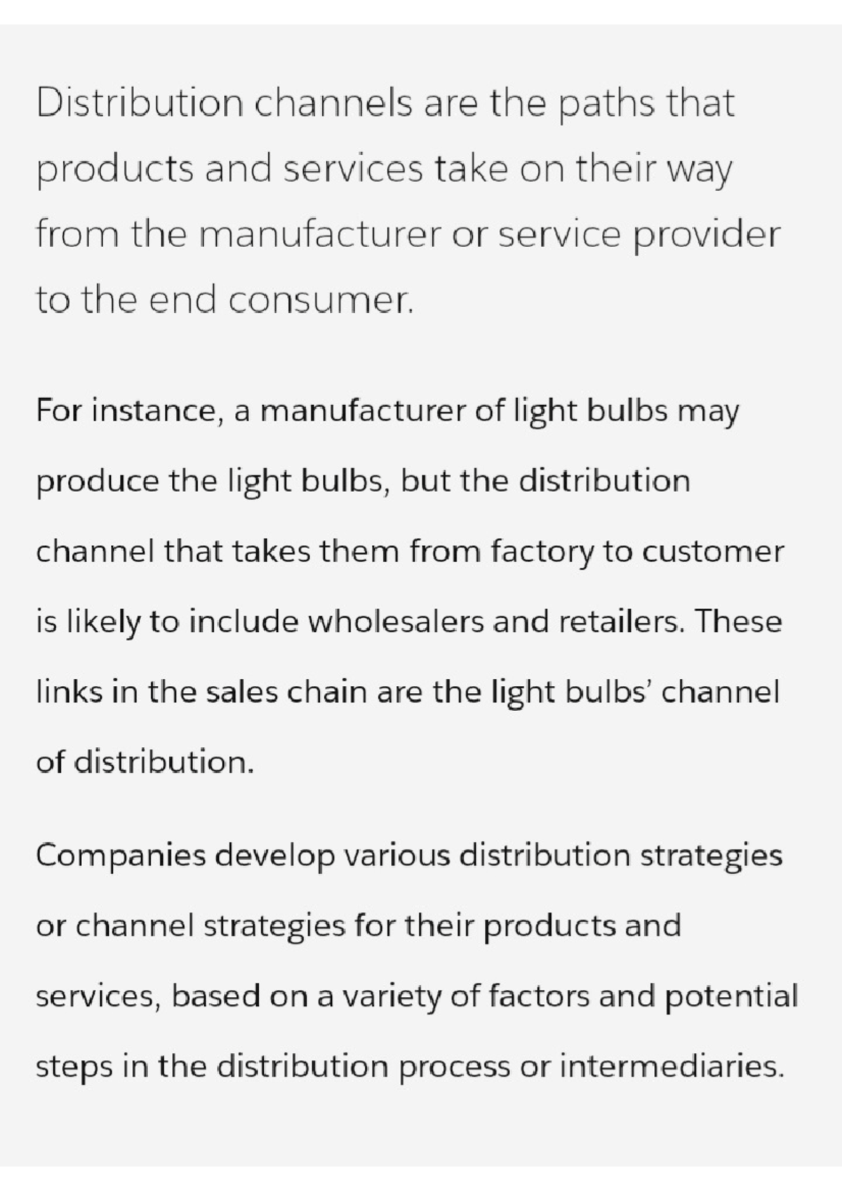 Distribution channel pdf - Business management - Studocu