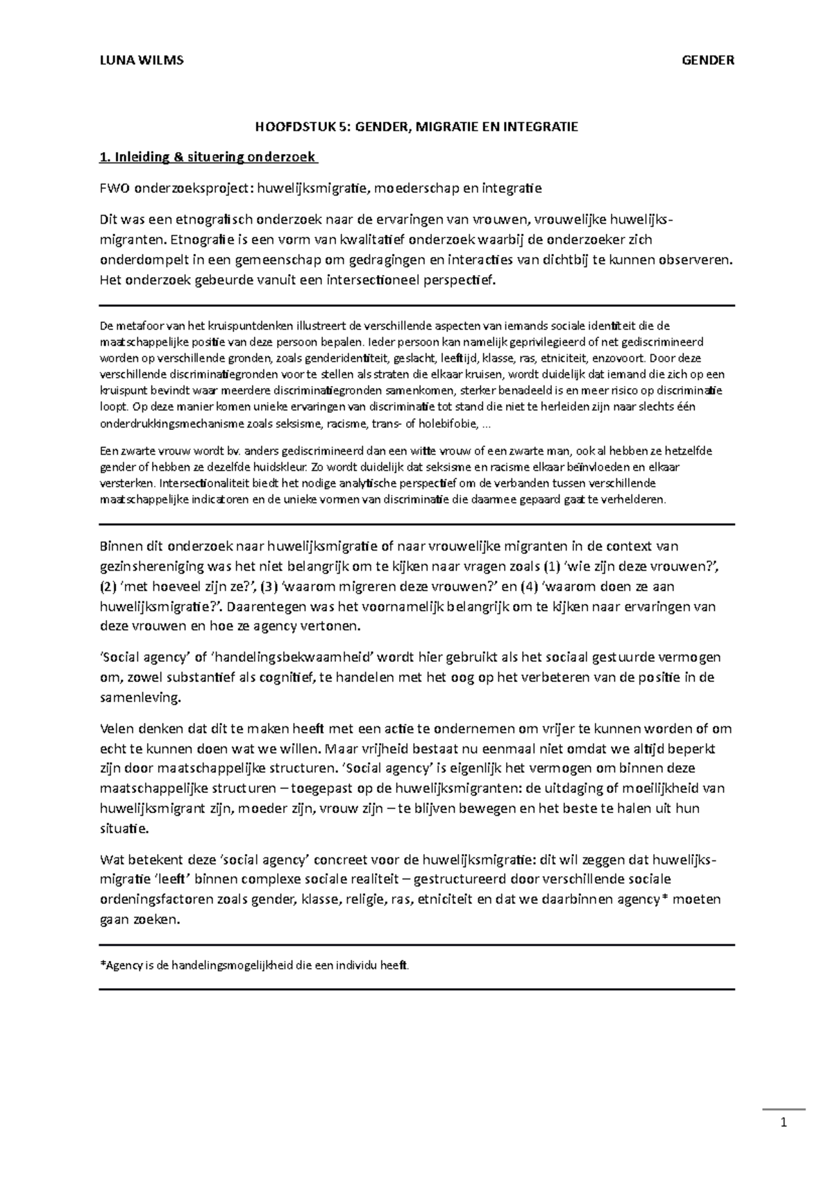 Hoofdstuk 5 - gender, migratie en integratie - HOOFDSTUK 5: GENDER, MIGRATIE EN INTEGRATIE ...