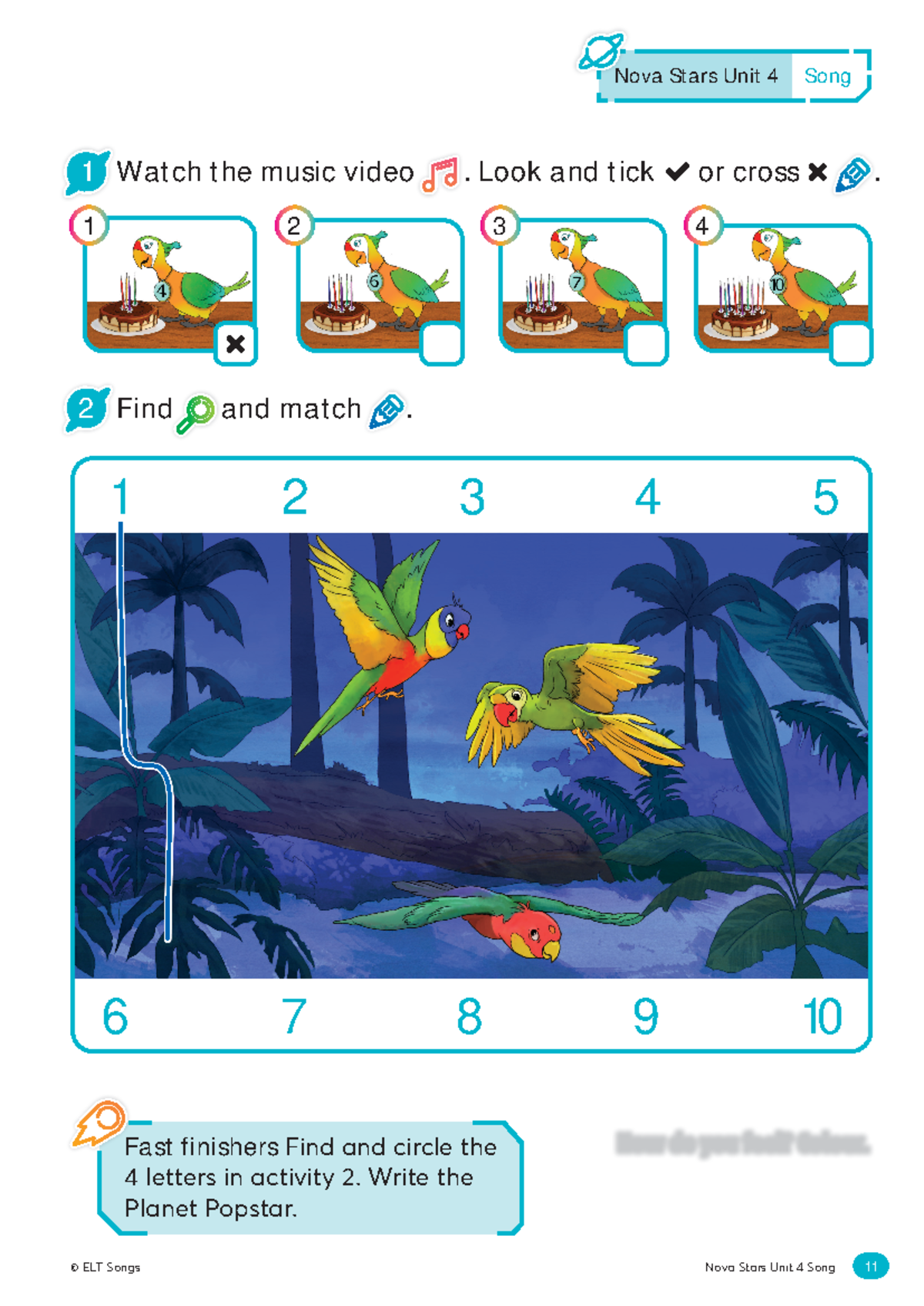 Unit 4 Worksheet - .... - Nova Stars Unit 4 Song 11 The number rumba ...