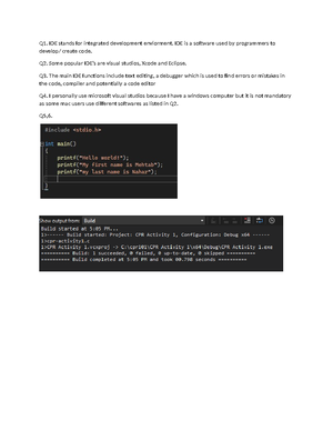 CP4P SDLC Activity Answers - Computer Principles for Programmers APIs, SDLC, Version Control ...