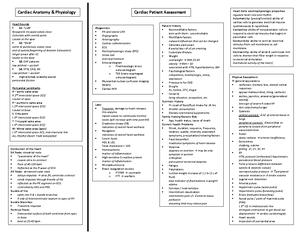 Cardiac Concept Maps - Notes - Coronary Artery Disease Coronary Heart ...