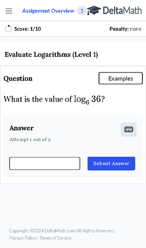 Delta Math Student Application 2 - Score: 8/10 Penalty: none Find ...