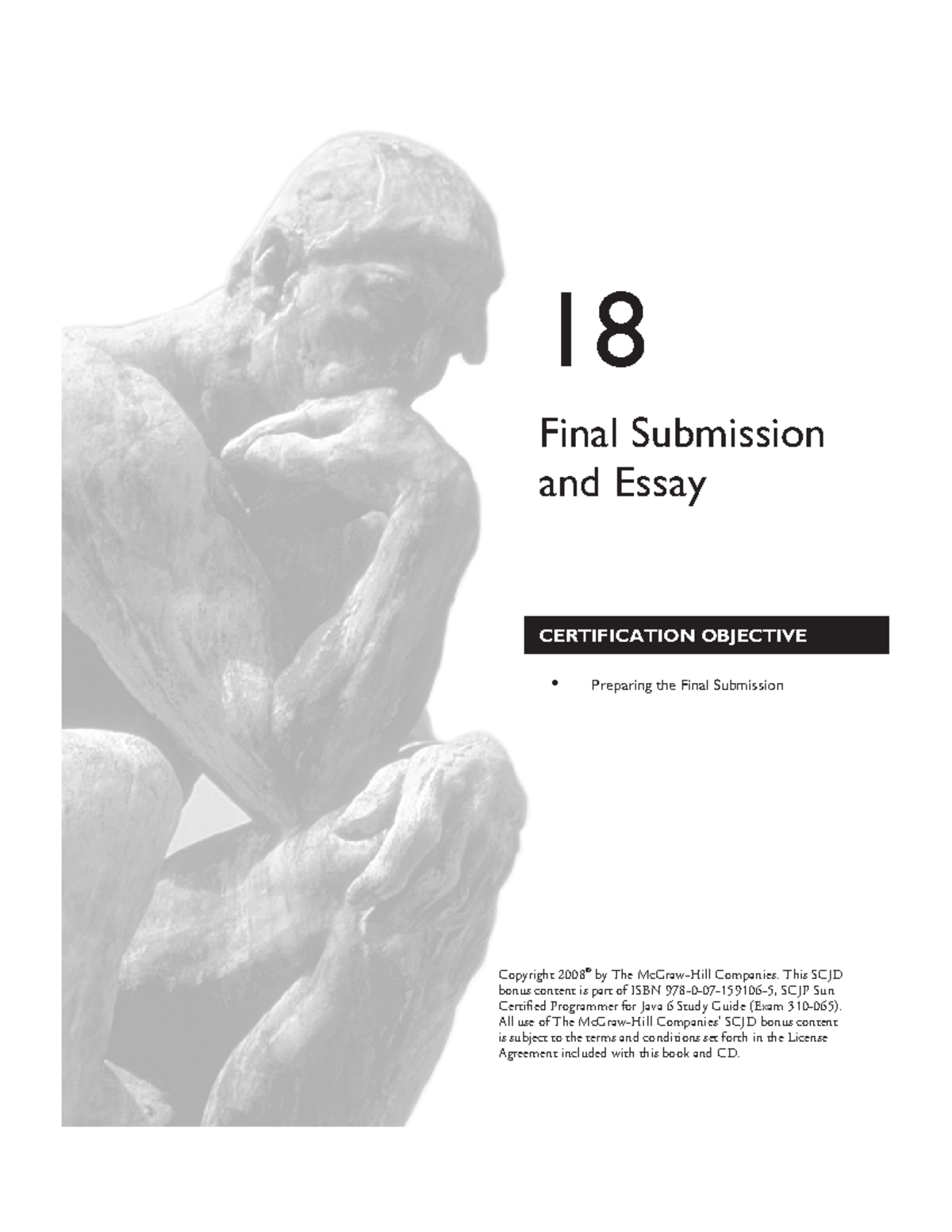 CH18 - Java Chapter 18 - 18 Final Submission and Essay CERTIFICATION ...