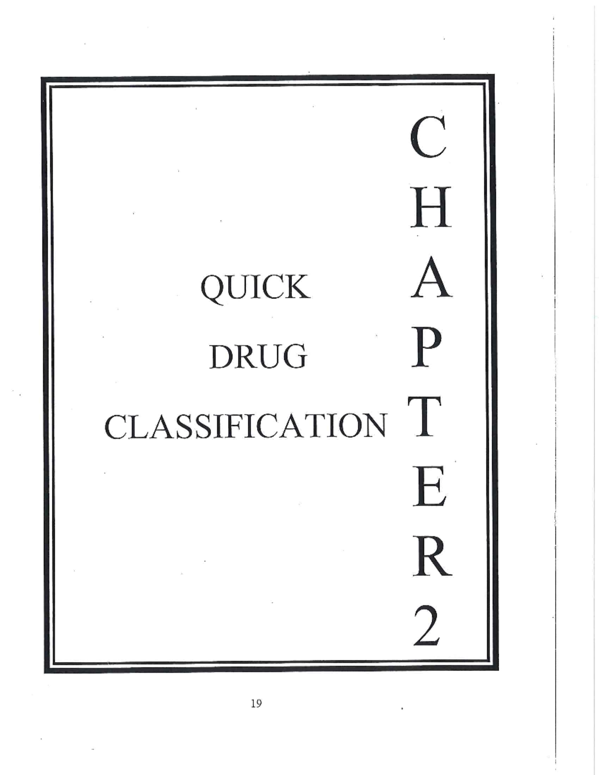 Quick Drug Classification - NURS 03306 - Studocu