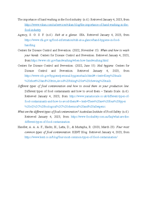 Chapter 1 - Introduction - FST437 – CHAPTER 1 Types of Food and Related ...