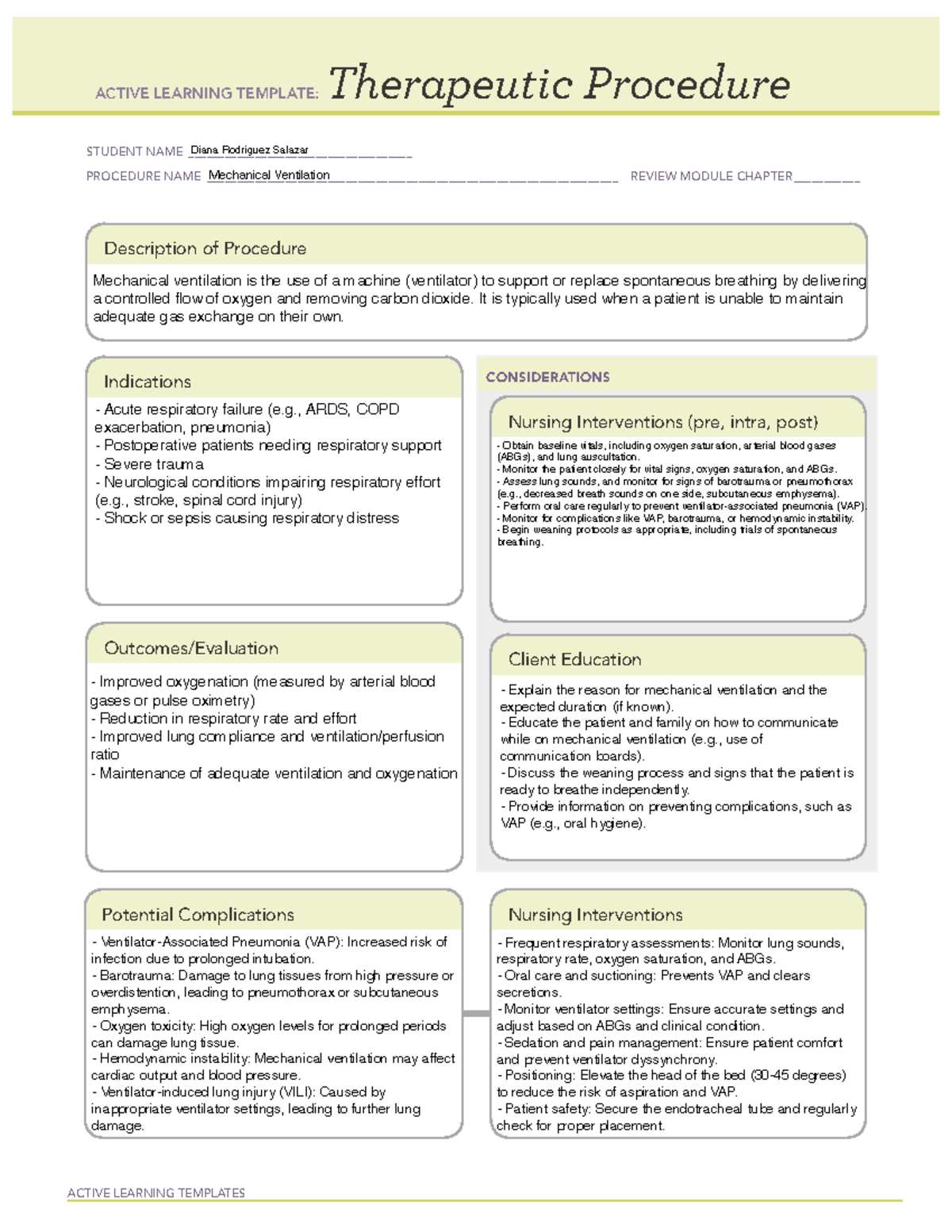 Mechanical Ventilation - ACTIVE LEARNING TEMPLATES Therapeutic ...