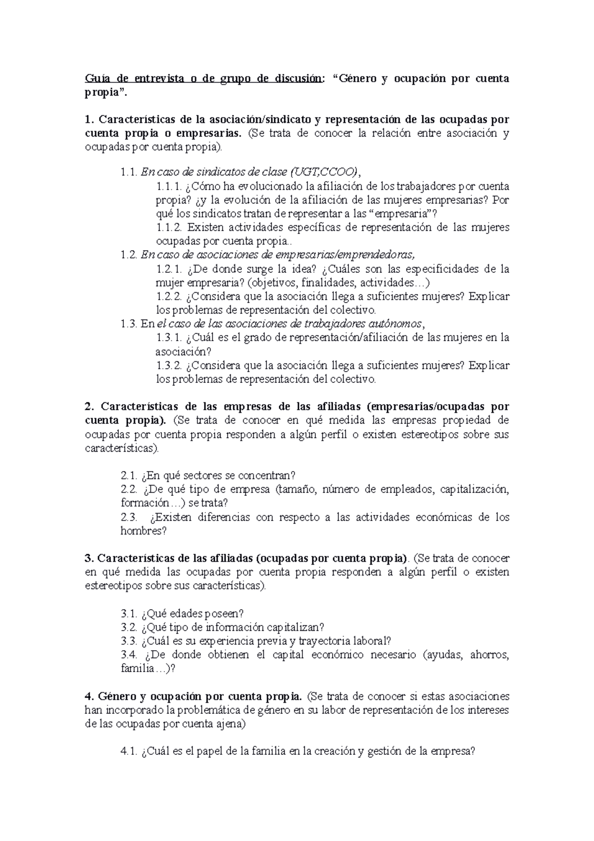 Ejemplo guia de entrevista o grupo de discusion - Guía de entrevista o ...