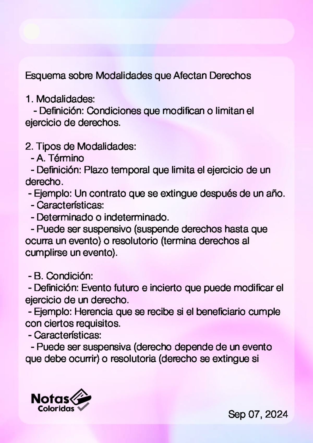 La modalidad y sus tipos - Sep 07, 2024 Esquema sobre Modalidades que ...