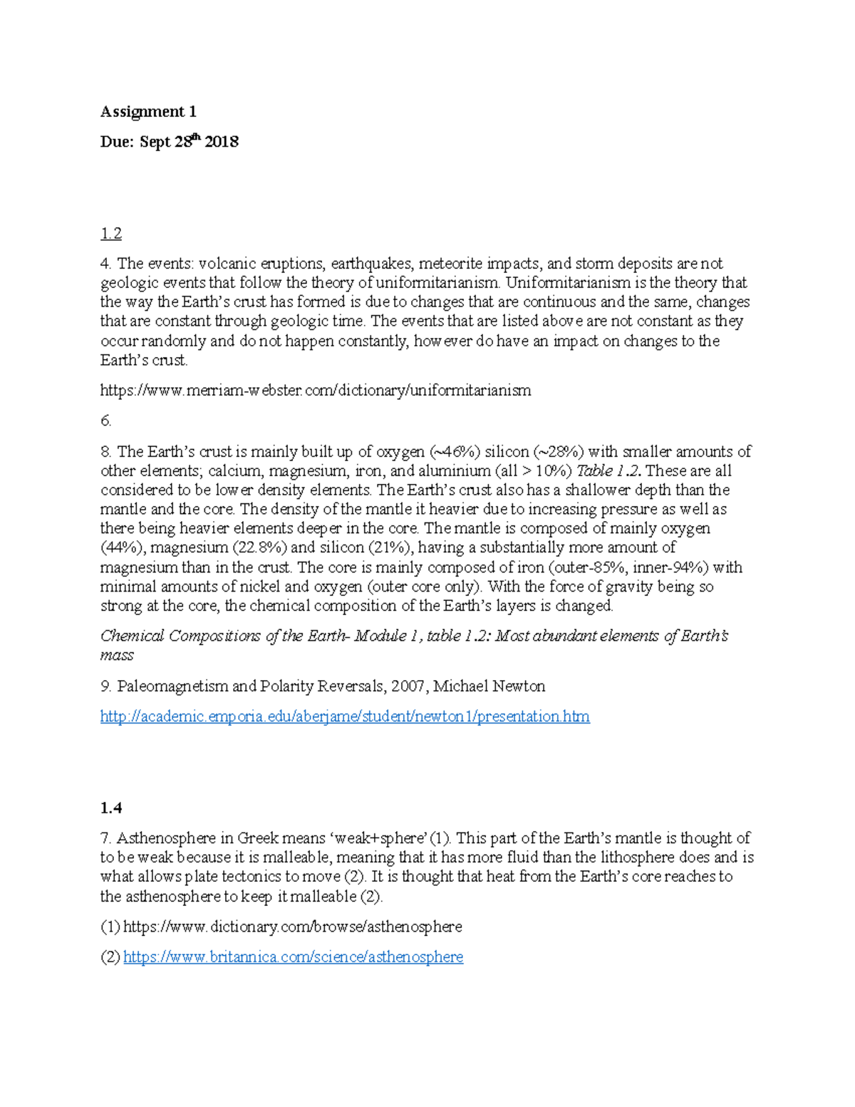 Assignment+1-understanding+the+earth - Assignment 1 Due: Sept 28th 2018 ...