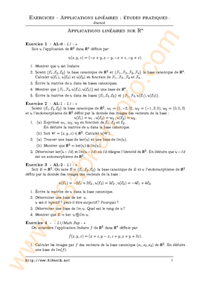Cours algebre 2 FSA - COURS ALG `EBRE II SMA 1 Pr. - Studocu