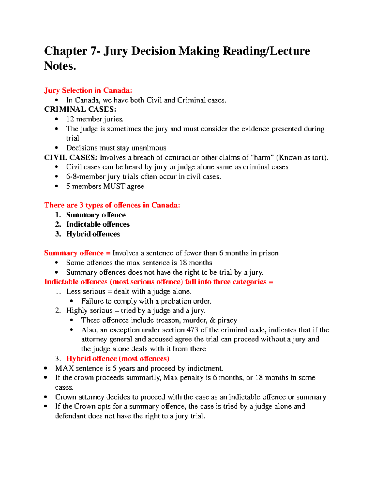 Final Exam 17 November 2019 - Chapter 7- Jury Decision Making Reading ...